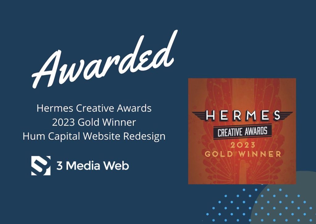 3 Media Web Awarded Gold Hermes Creative Award for 2023